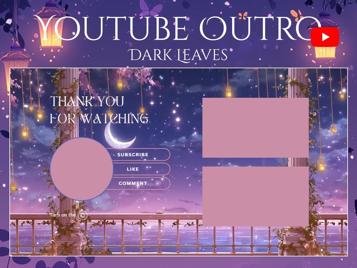 Youtube Outro | Animated Outro | Ending Screen Vtuber | Youtube Cover ...