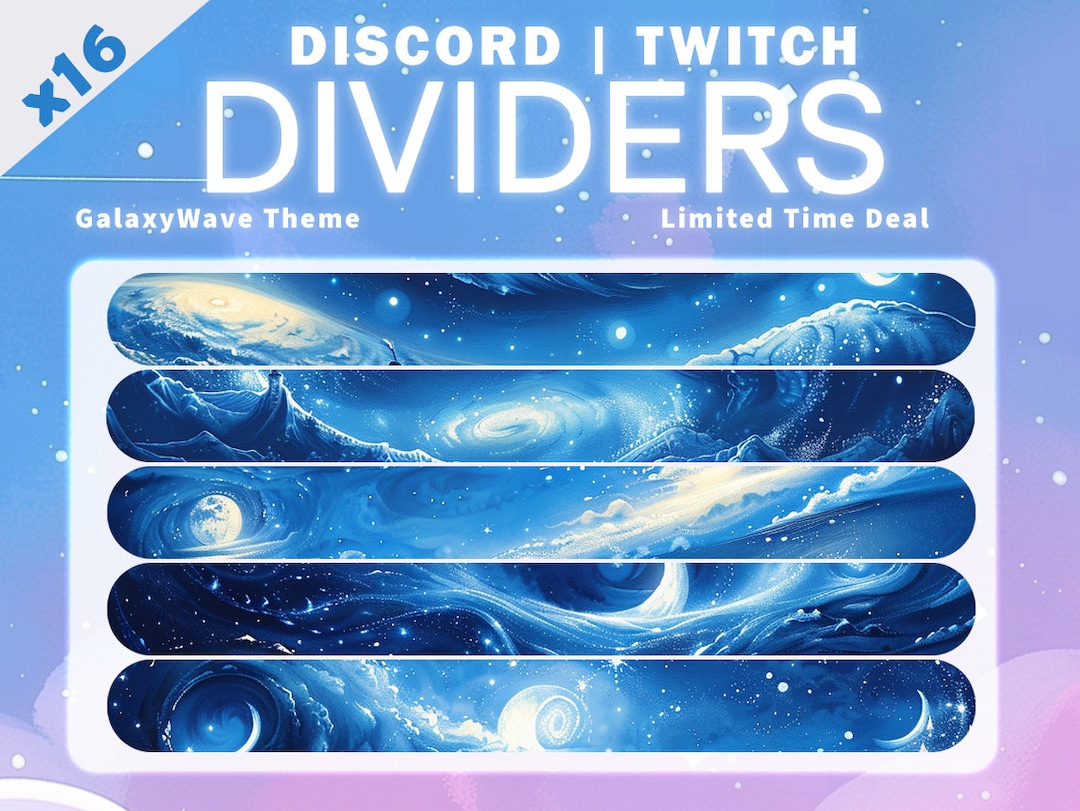 Discord Dividers | Banners | Moon | Star | Blue | Celestial | Night ...
