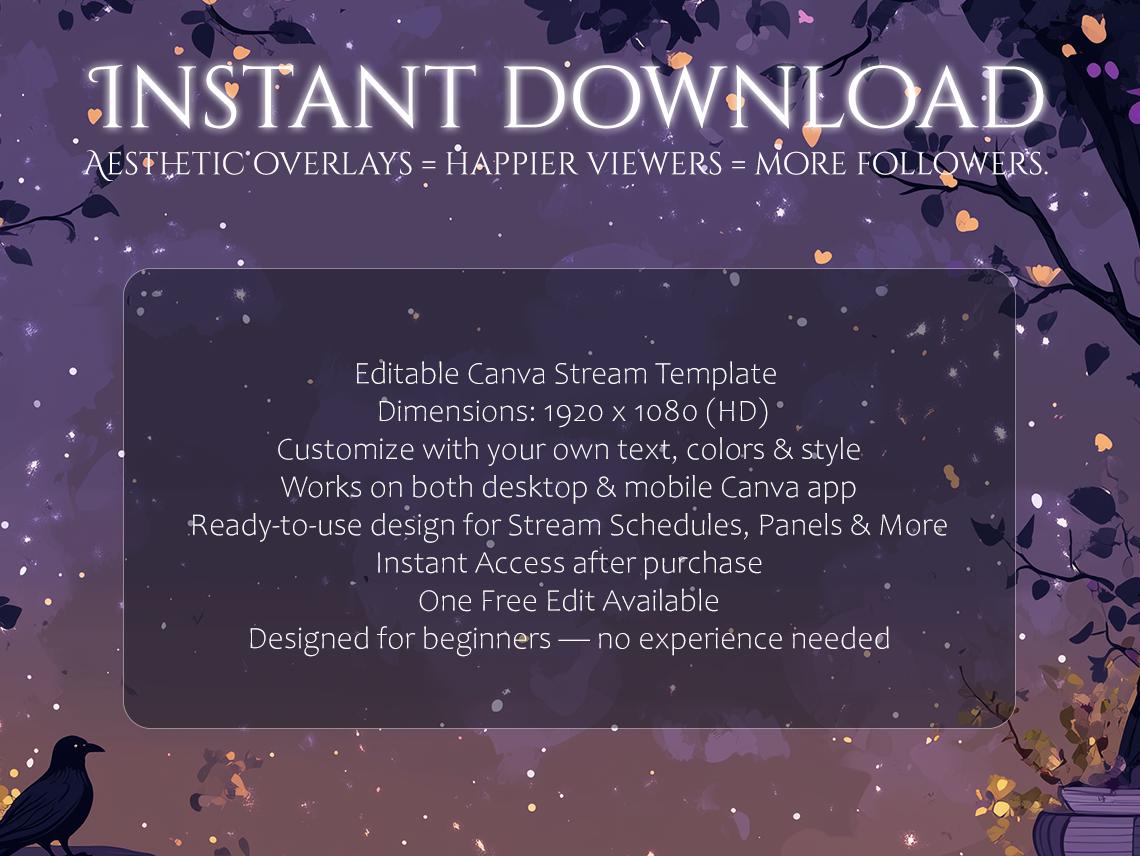 Cozy Room Stream Schedule Template | Editable Canva Twitch Schedule ...