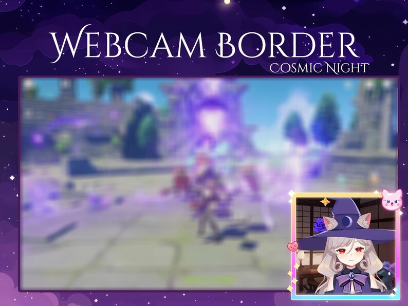 Cosmic Webcam Border for Twitch | Stream Overlay | Magical Twitch ...