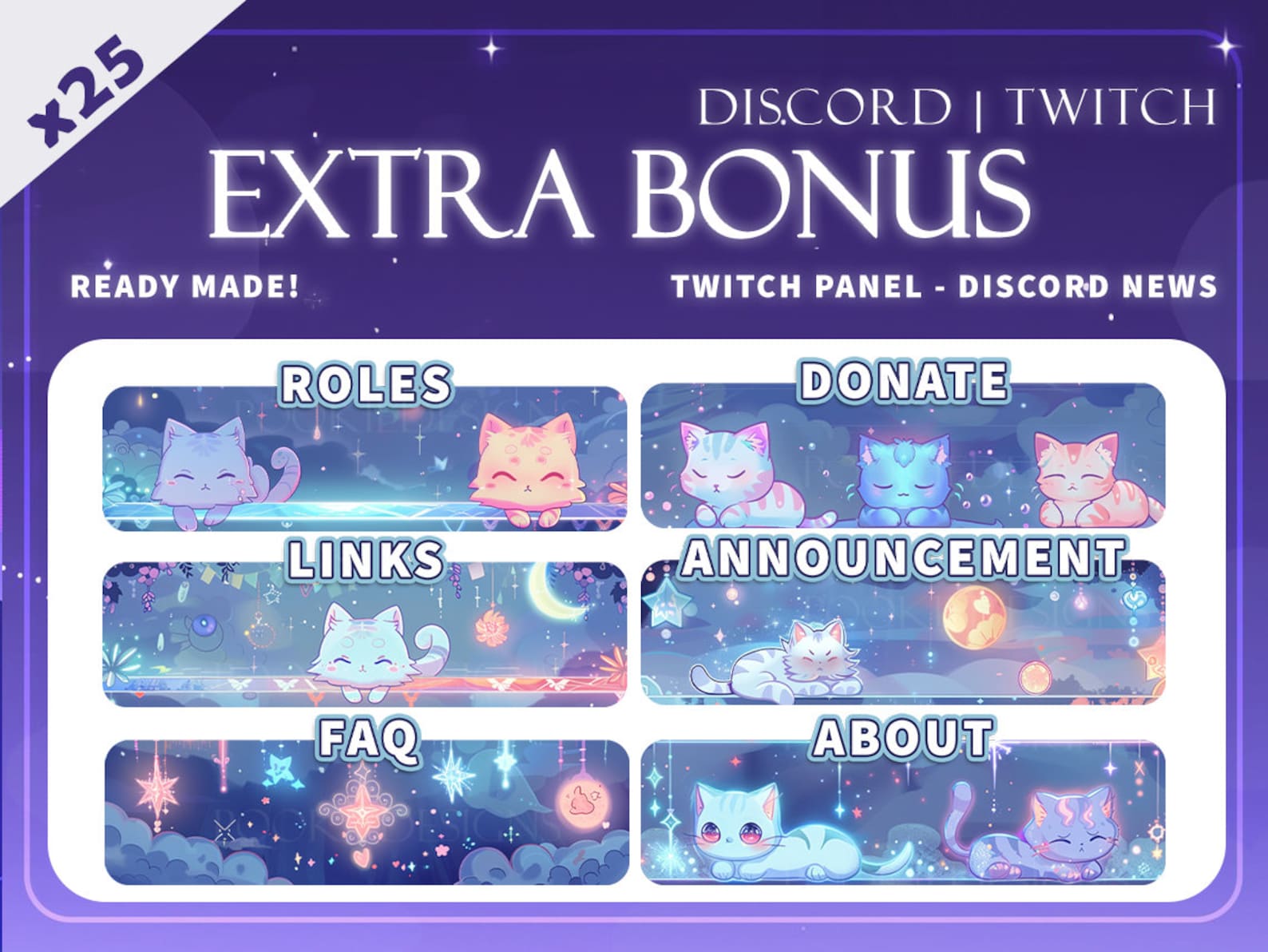 Dividers for Discord Dividers Cat Magic Cute Discord Graphics INSTANT ...