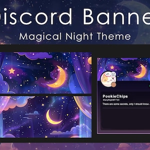 Discord Banner | Profile Banner | Stars & Moons Theme | Galaxy | Space ...