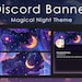 Discord Banner Profile Banner Stars & Moons Theme Galaxy Space Cute and ...