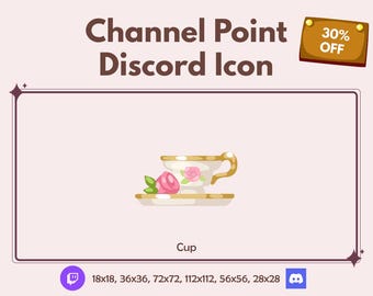 Tea Cup| Discord Icon | Twitch Channel Point | Badge | Token | Bits ...