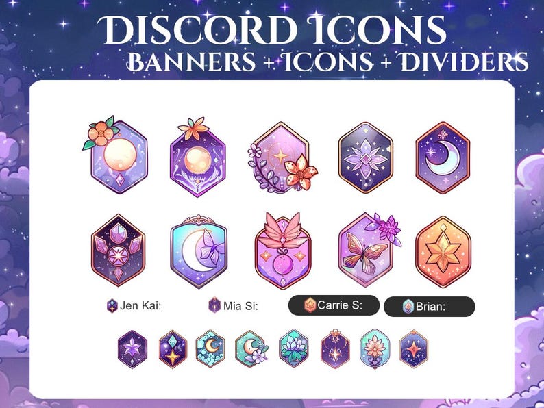 Starry Night Discord Pack | Dividers | Panels | Invite Banner | Welcome ...