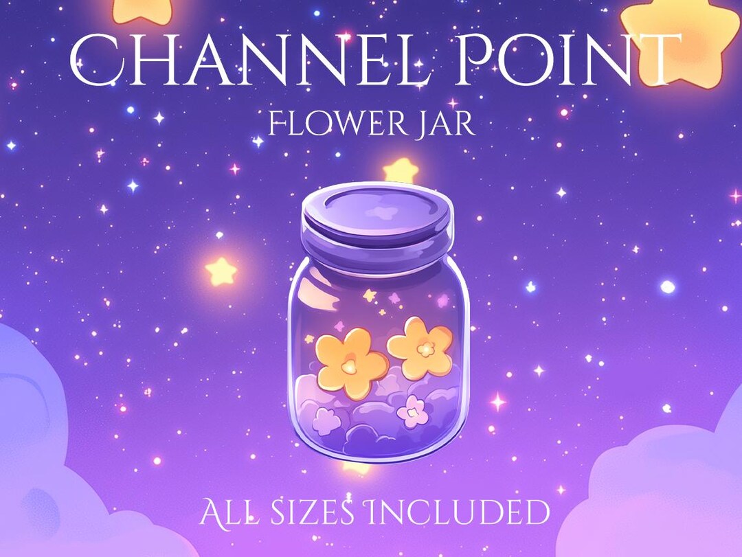 Flower Jar Channel Point | Cute | Petals | Moon | Stars | Magic ...
