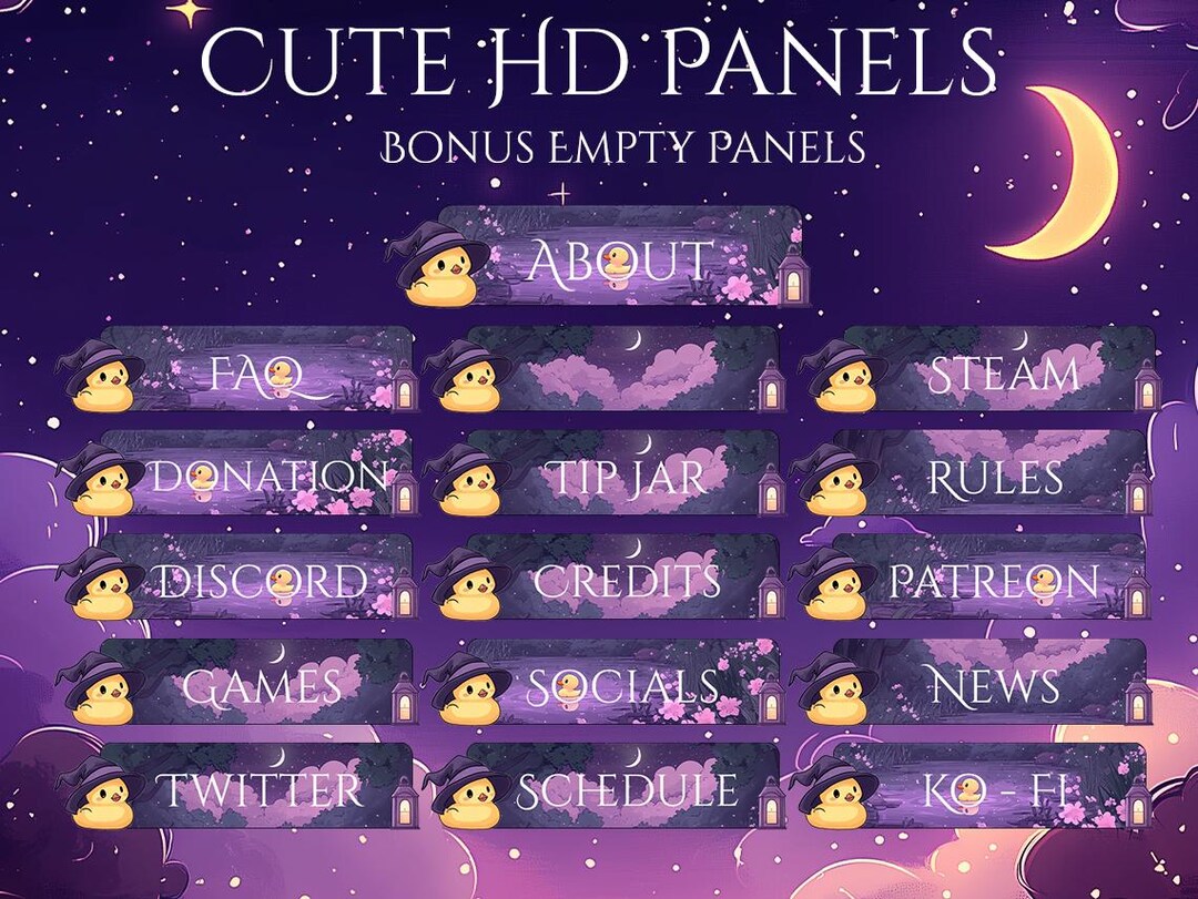 Cozy Duck Panels, Twitch Alerts | Animated Stream Duck Alerts, Twitch ...