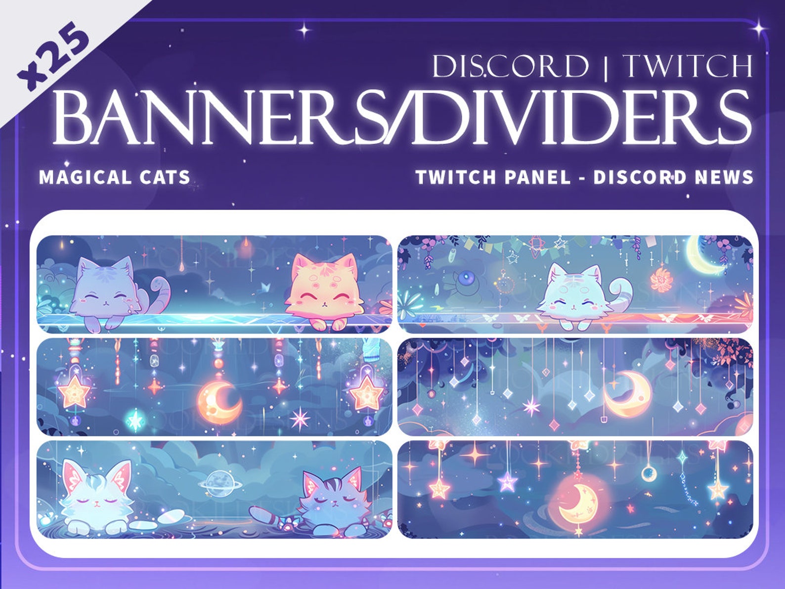 Dividers for Discord | Dividers | Cat Magic | Cute | Discord Graphics ...