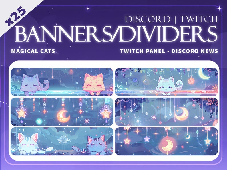 Dividers for Discord | Dividers | Cat Magic | Cute | Discord Graphics ...