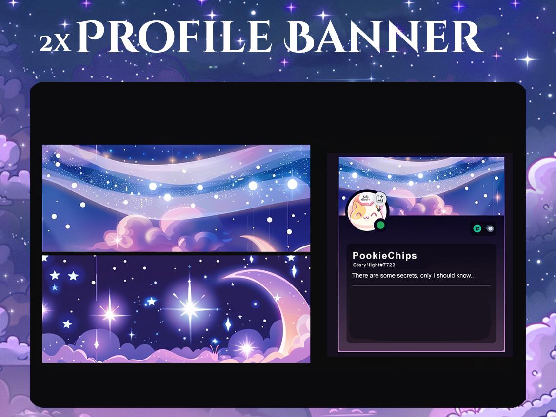 Starry Night Discord Pack | Dividers | Panels | Invite Banner | Welcome ...