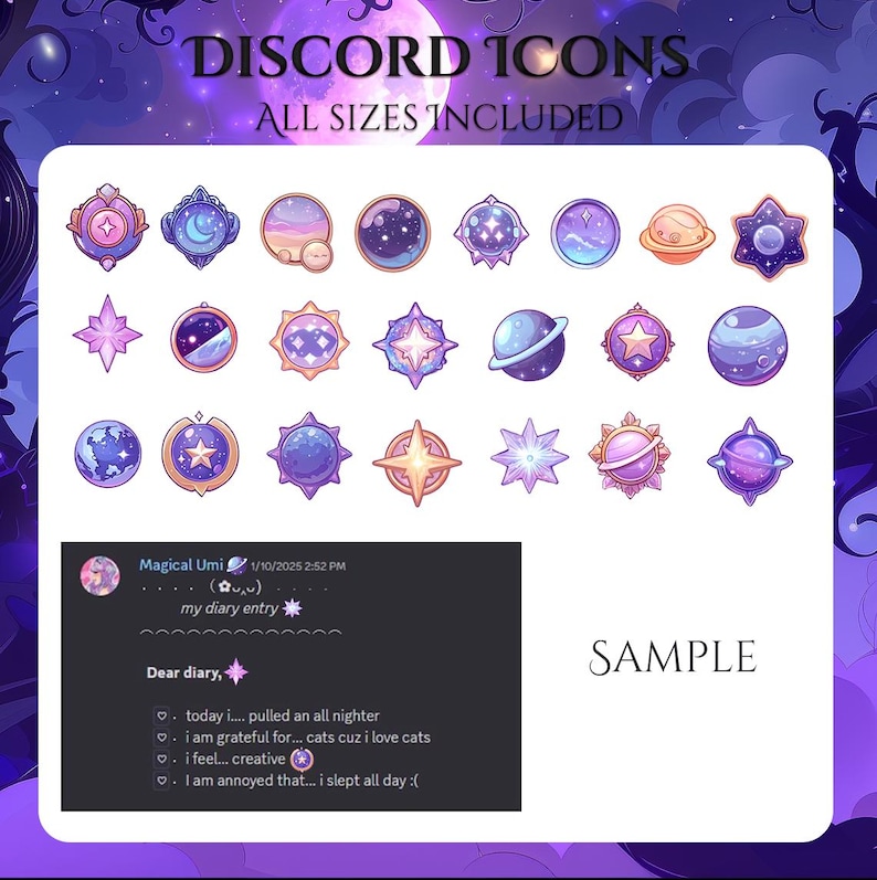 Witch Cosmic Discord Pack | Moon Magic Night | Dark Aesthetic Server ...