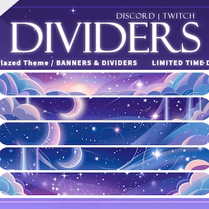 Discord Dividers | Banners | Moon | Star | Purple | Celestial | Night ...
