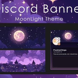 Discord Banner | Profile Banner | Stars & Moons Theme | Galaxy | Space ...