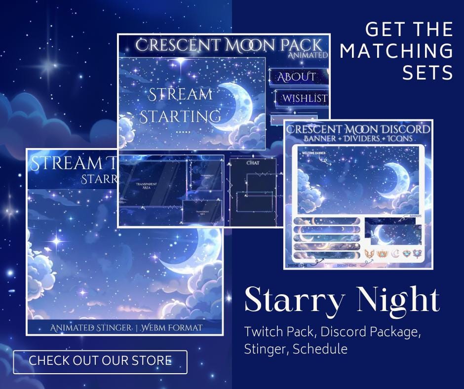 Celestial Night Discord Pack | Dividers | Animated | Invite Banner ...