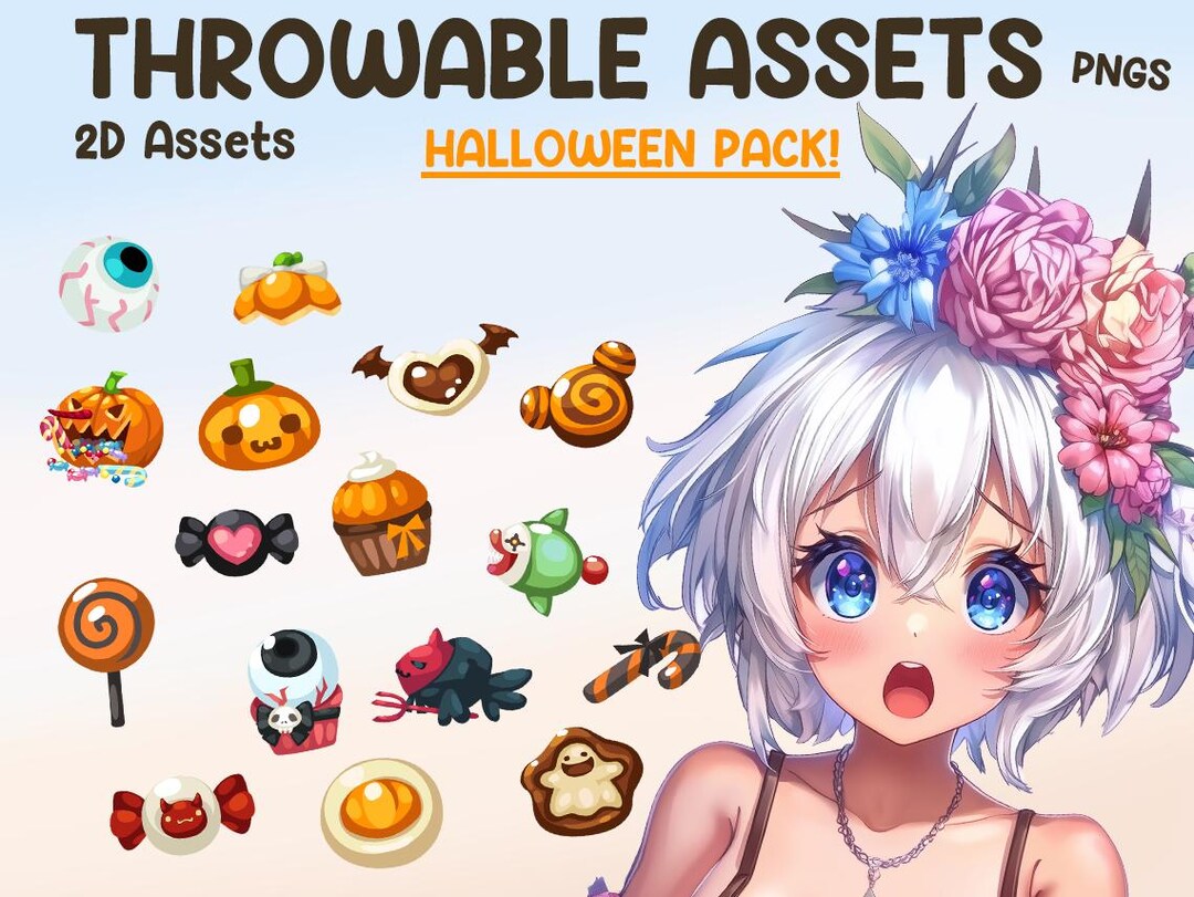 Halloween Candy | Vtuber Throwable Assets | 2D Digital Assets | Digital ...
