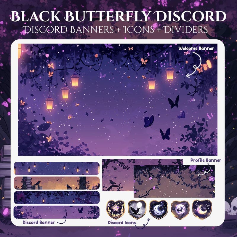Black Discord Banners - Etsy