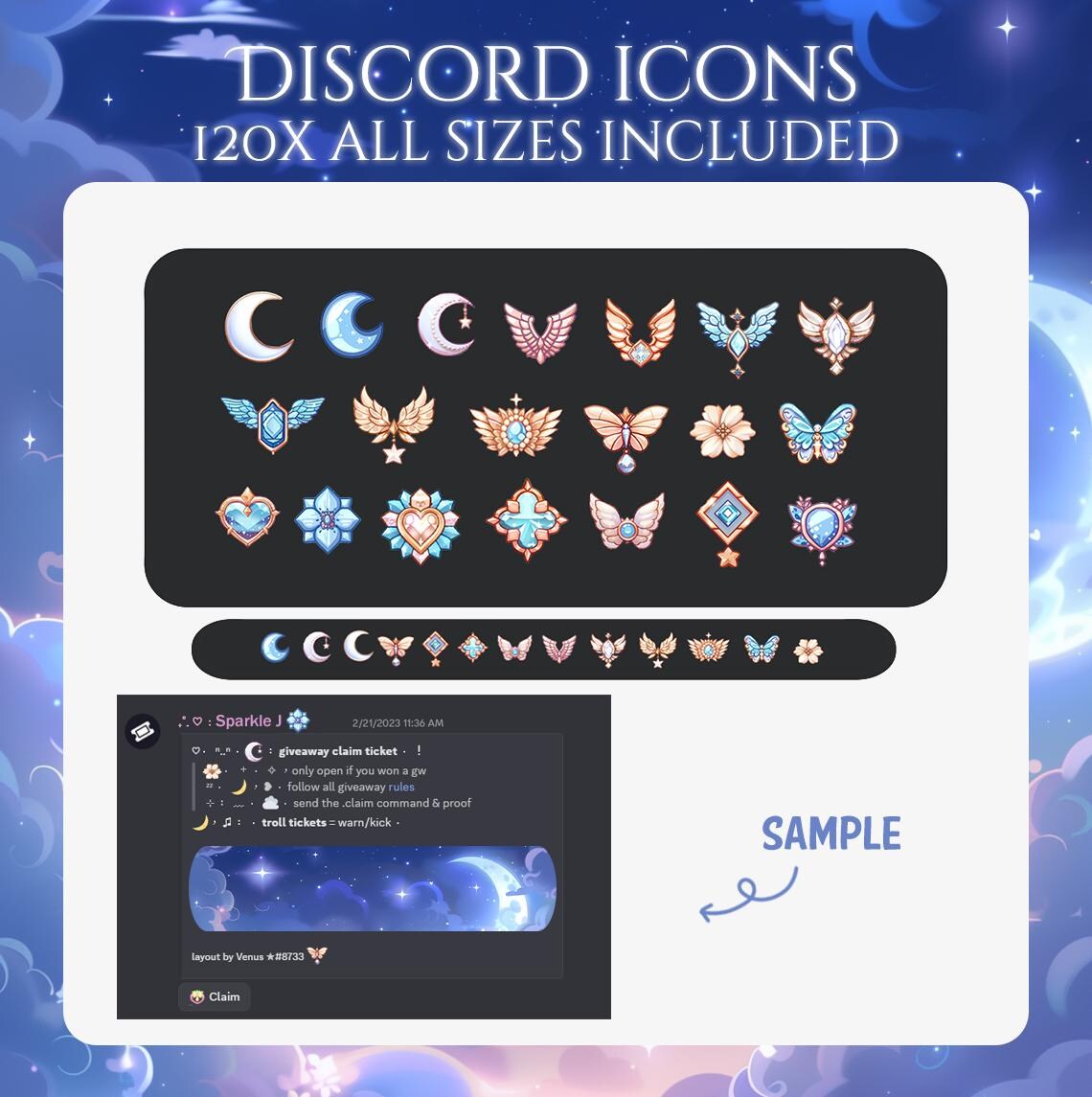 Celestial Night Discord Pack | Dividers | Animated | Invite Banner ...