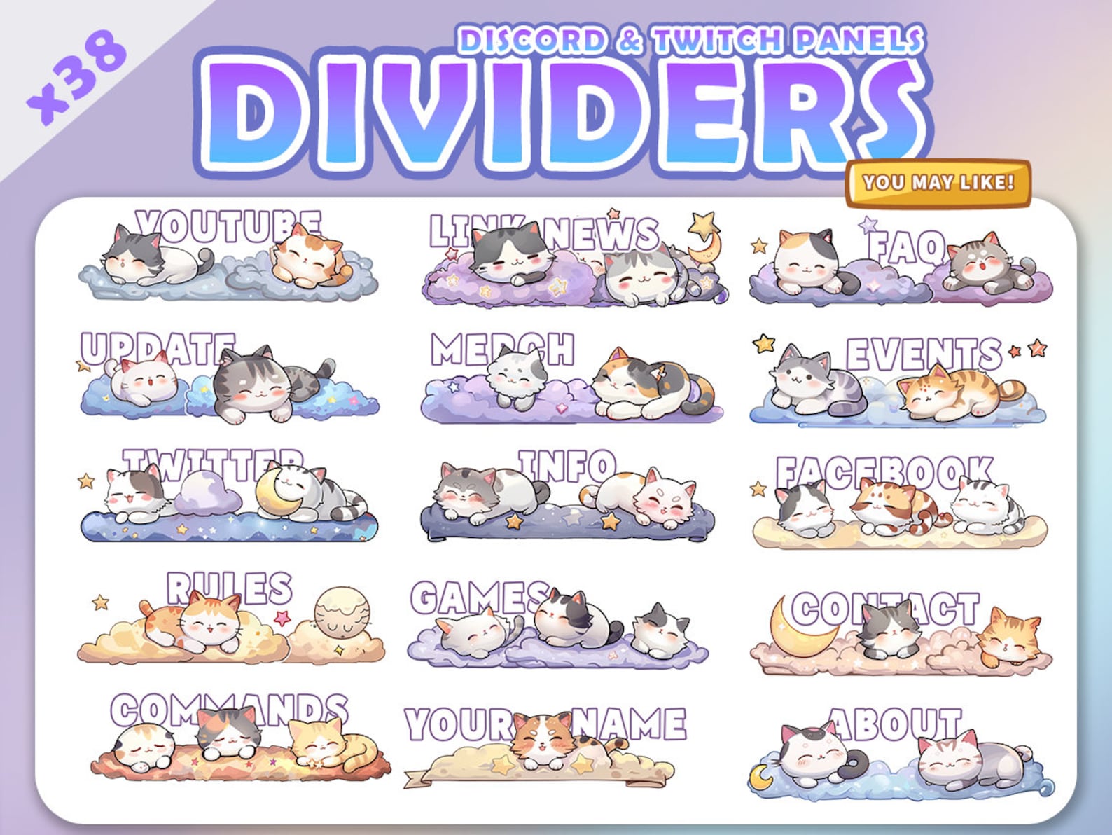 Dividers for Discord | Dividers | Aesthetic | Cute | Discord Graphics ...