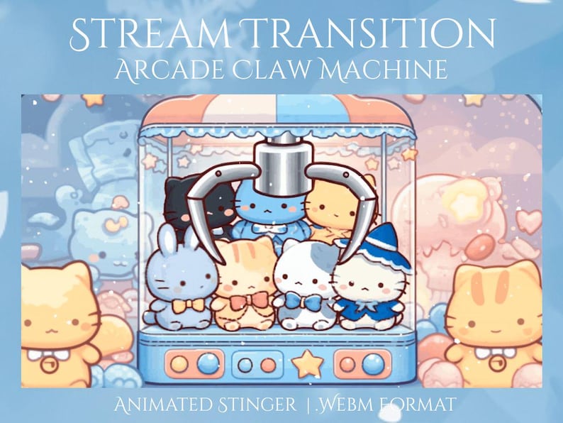 Arcade Claw Machine Stinger Transition | Cats | Plushie | Cute Bears ...