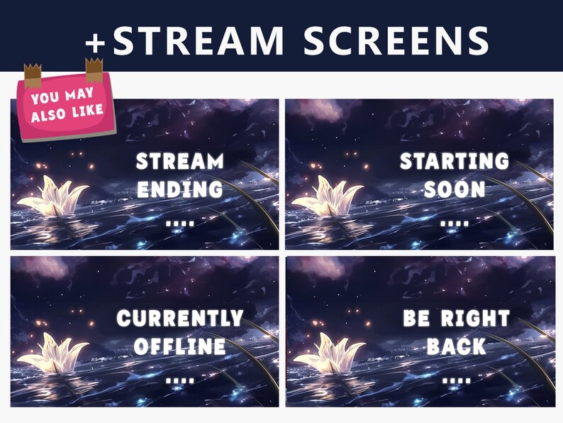 Magical Twitch Banner Custom Stream Overlay Aesthetic Twitch Graphics ...
