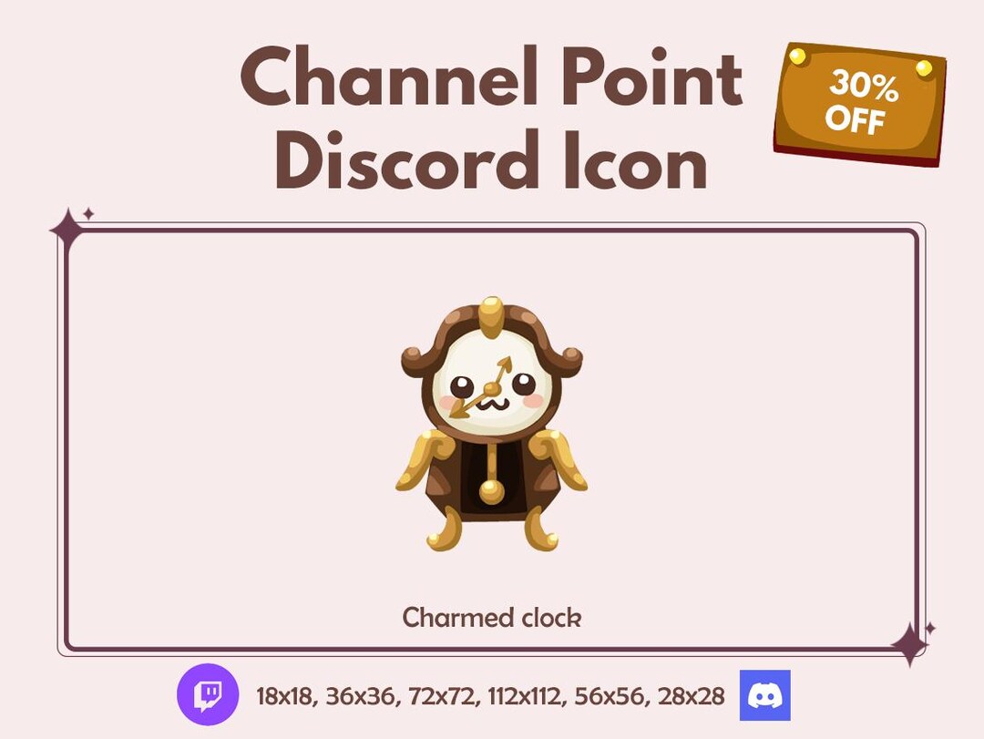 Charmed Clock | Discord Icon | Twitch Channel Point | Badge | Token ...