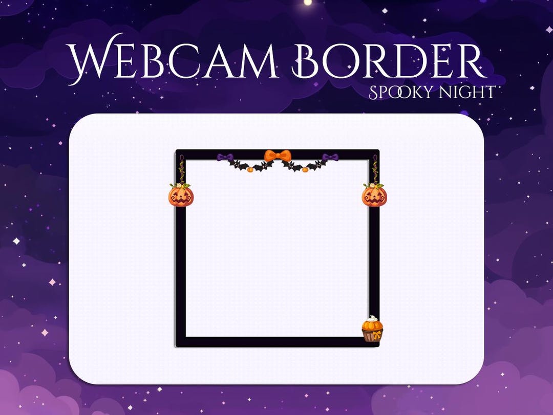 Spooky Webcam Border for Twitch | Purple Stream Overlay | Magical ...