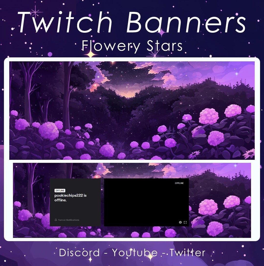 Magic Night Twitch Banner | Twitter | Discord | Youtube | Crescent ...