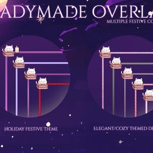 Cat Festive Overlay Pack | Twitch Screen | Animated Overlay Stream ...