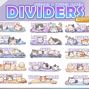 Night Sky Dividers for Discord Twitch Fantasy Stars Moon Banners Twitch ...