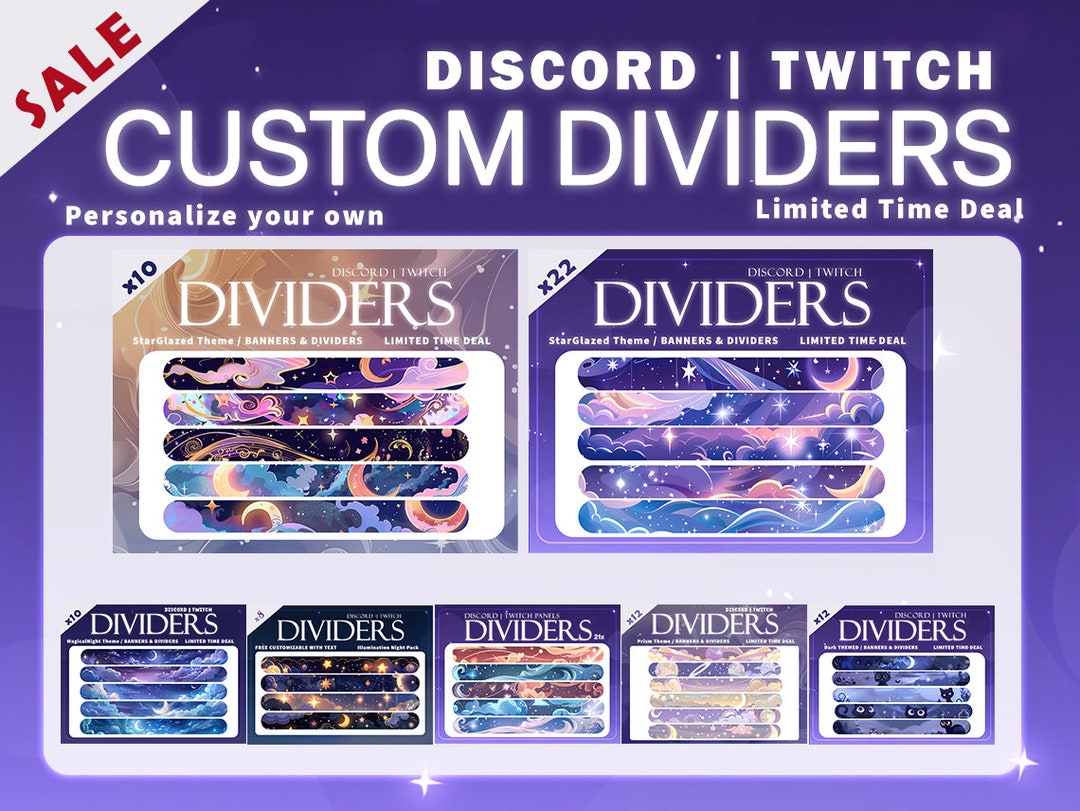 Custom Dividers Discord, Twitch Panels, Personalize Dividers ...