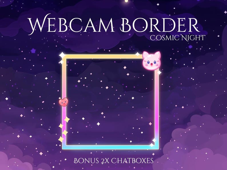 Cosmic Webcam Border for Twitch | Stream Overlay | Magical Twitch ...