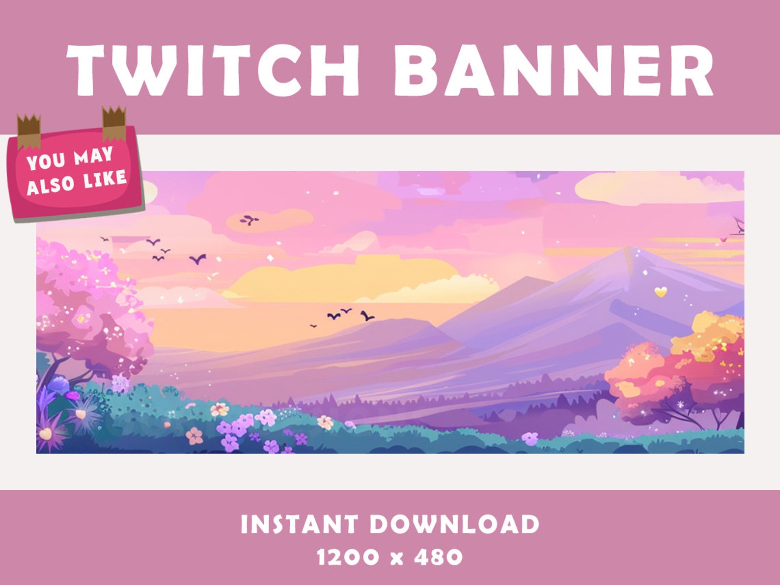 Magical Twitch Banner Custom Stream Overlay Aesthetic Twitch Graphics ...