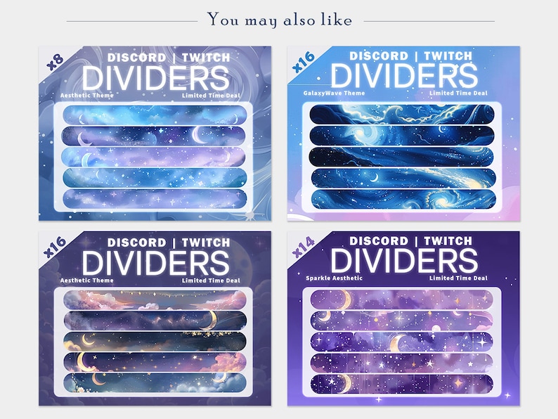 Discord Dividers | Banners | Moon | Star | Purple | Celestial | Night ...