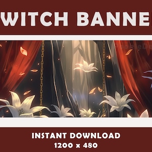 Red Twitch Banner | Custom Stream Overlay | Goth Graphics | Twitch ...