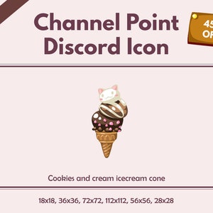 Icecream Cone Icon | Discord Icon | Twitch Channel Point | Badge ...