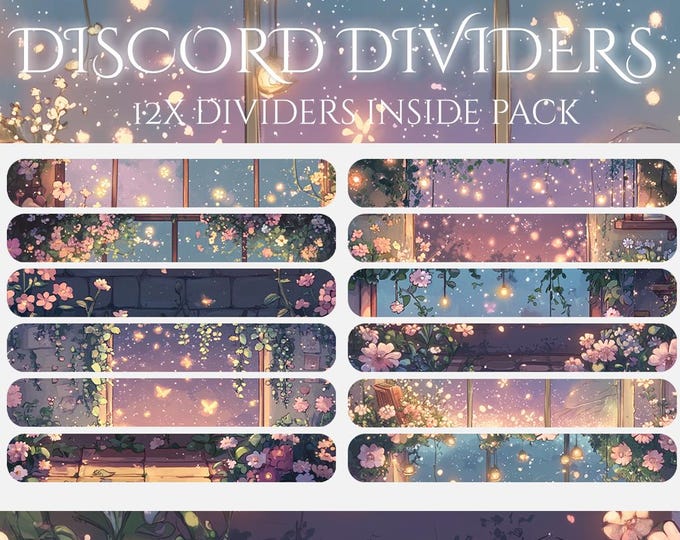Forest Fairy Dividers for Discord Twitch | Fantasy Stars Moon Banners ...