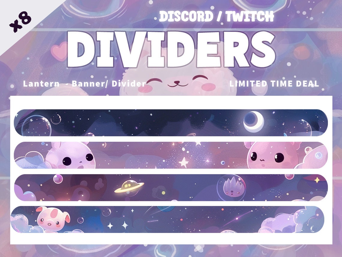 Discord/twitch Dividers & Banners Cute Kawaii-themed Aesthetic Kawaii ...