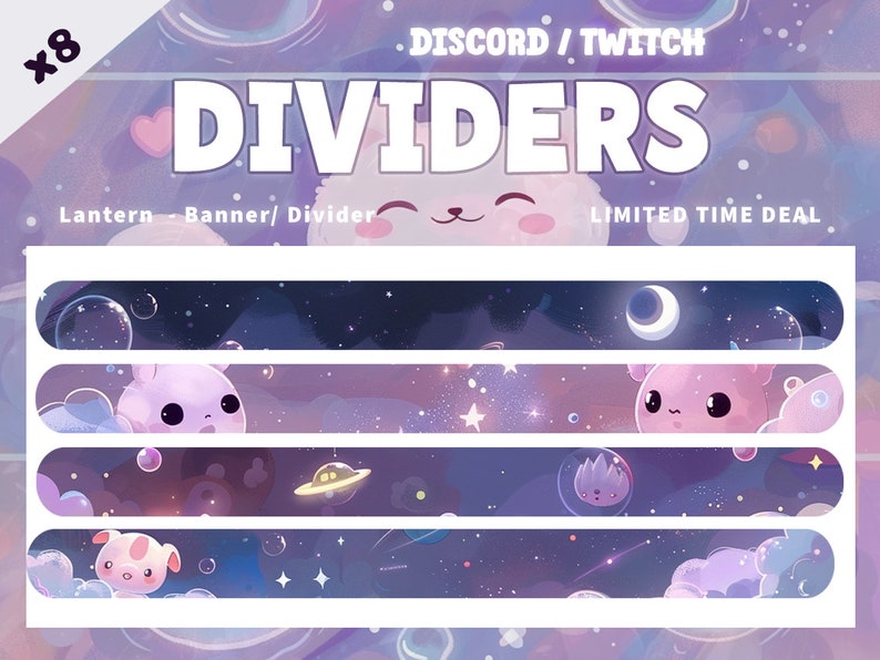 Discord/twitch Dividers & Banners Cute Kawaii-themed Aesthetic Kawaii ...