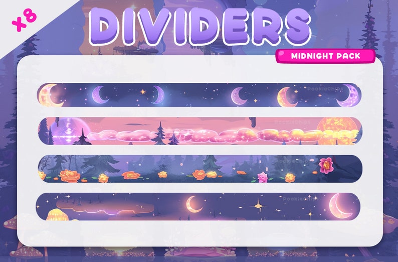 Bundle Discord Divider Twitch Panels Banner Fantasy Cute Aesthetic ...