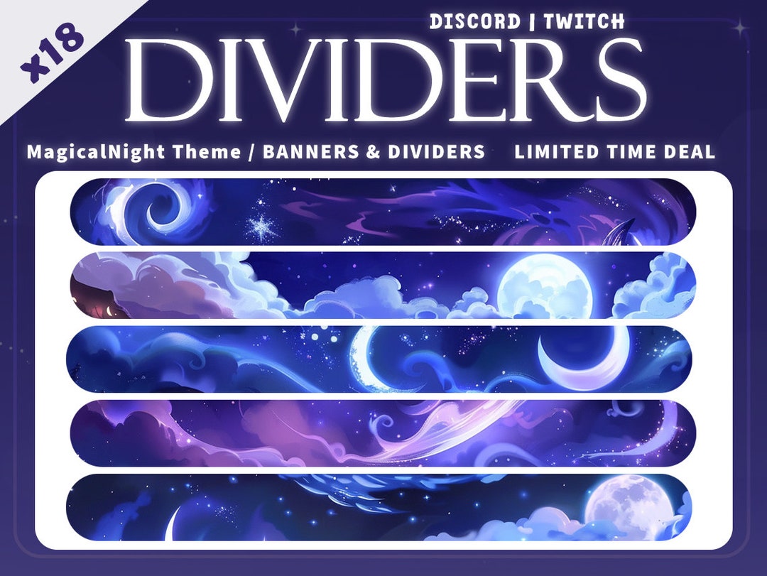 Discord Dividers | Banners | Purple | Moon | Halloween | Dark | Night ...