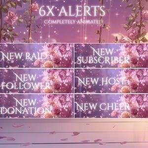Celestial Twitch Pack / Spring / Pastel / Cute / Roses / Magical ...