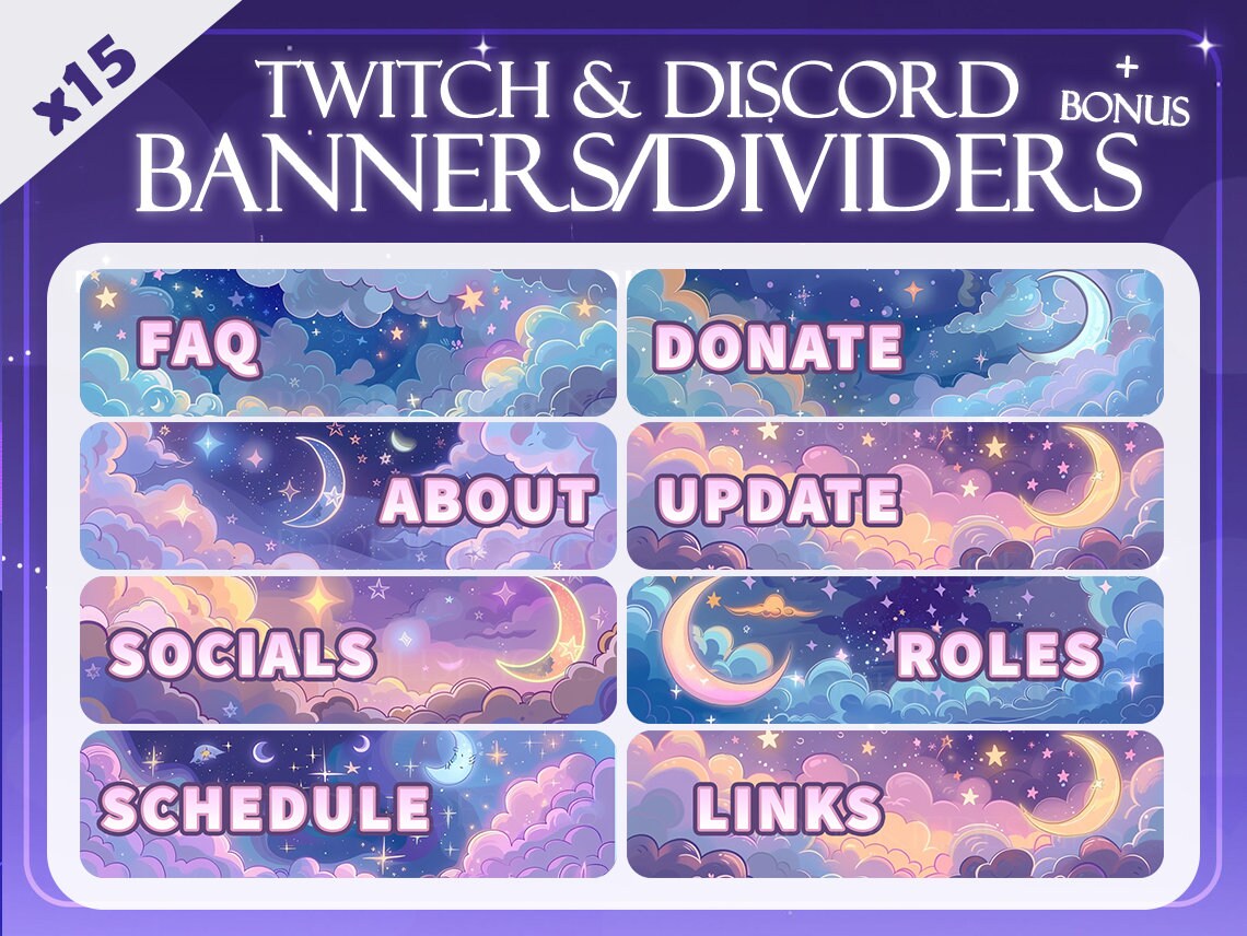 Dividers for Discord Dividers Aesthetic Cute Discord Graphics INSTANT ...