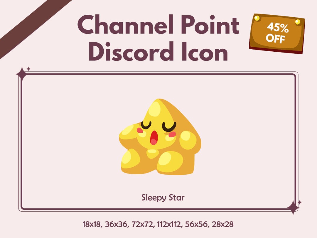 Sleepy Star Icon | Discord Icon | Twitch Channel Point | Badge | Token ...