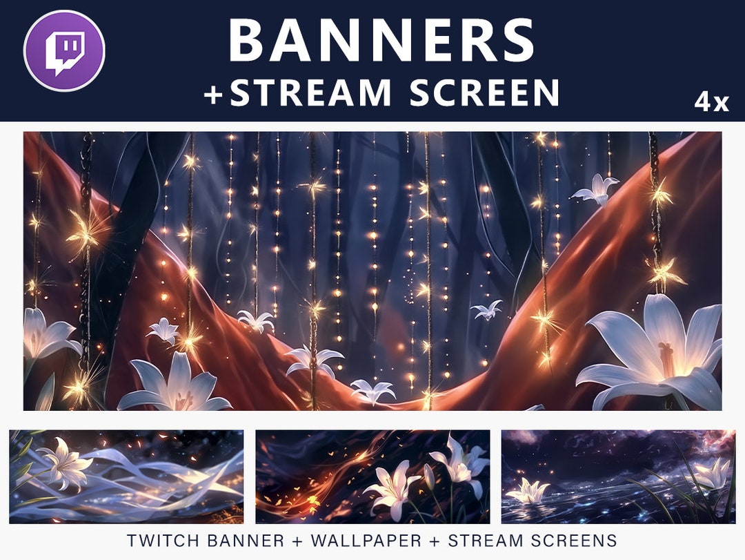 Twitch Stream Banner Anime Fantasy Twitch Banner Red Anime Stream ...