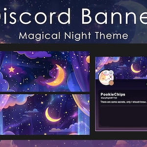 Discord Banner | Profile Banner | Stars & Moons Theme | Galaxy | Space ...