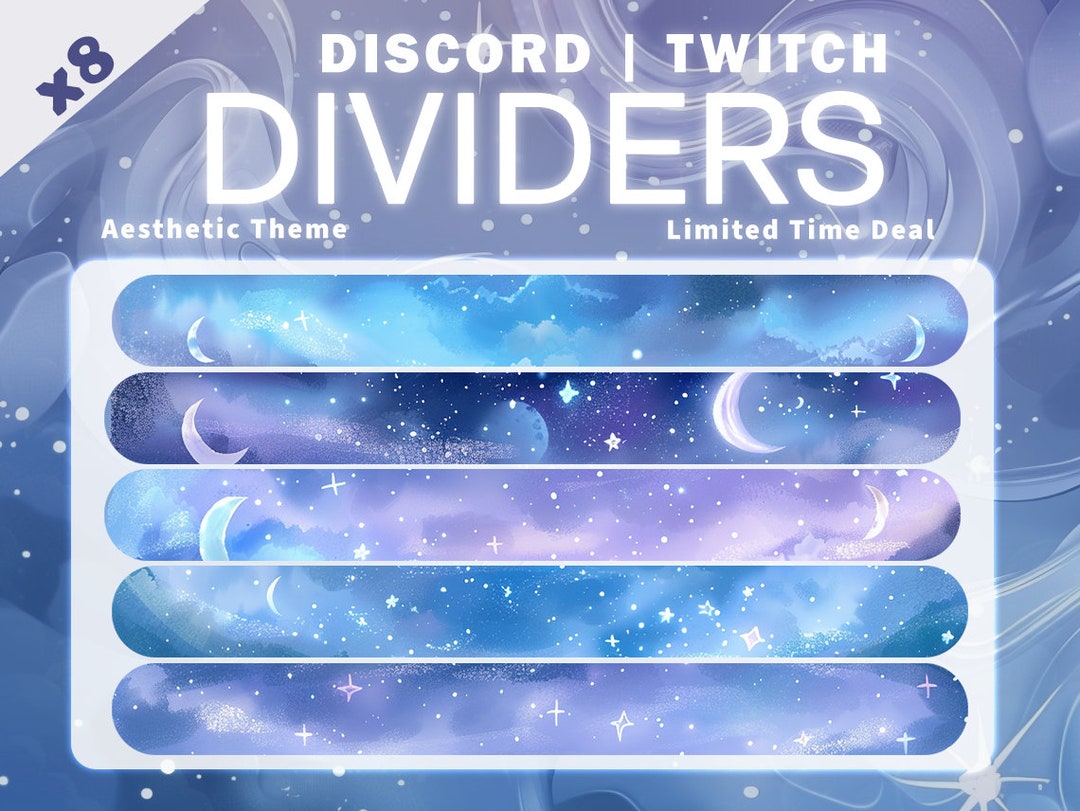 Discord Dividers | Banners | Moon | Star | Purple | Celestial | Night ...