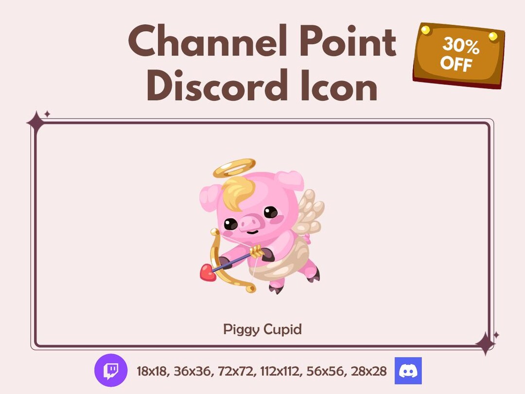 Cupid Piggy | Discord Icon | Twitch Channel Point | Badge | Token ...