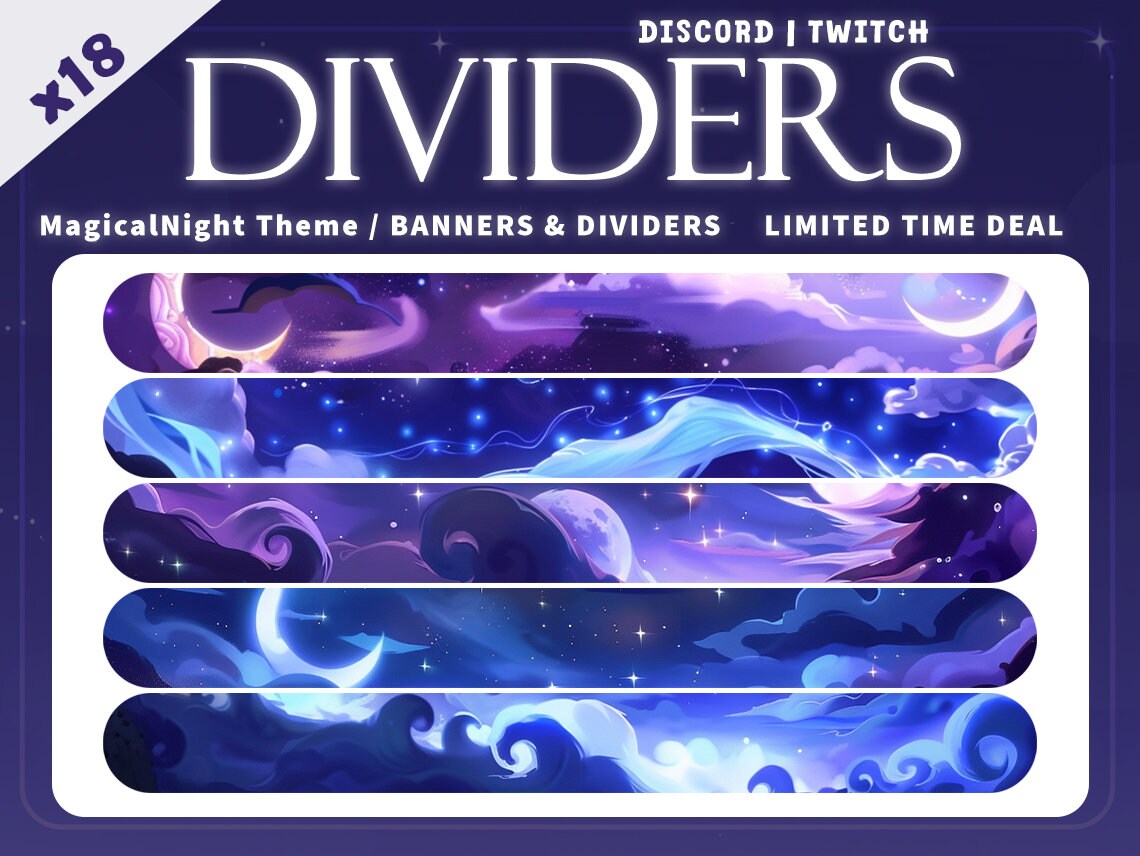 Discord Dividers | Banners | Purple | Moon | Halloween | Dark | Night ...