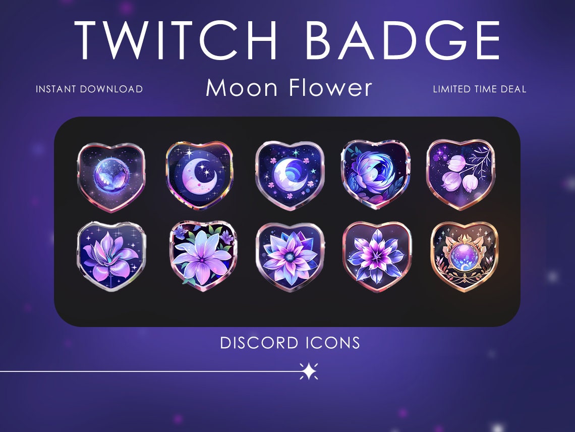 Twitch Badge Cosmic Badge Badge Crystal Twitch Badge Subs Moon Channel ...