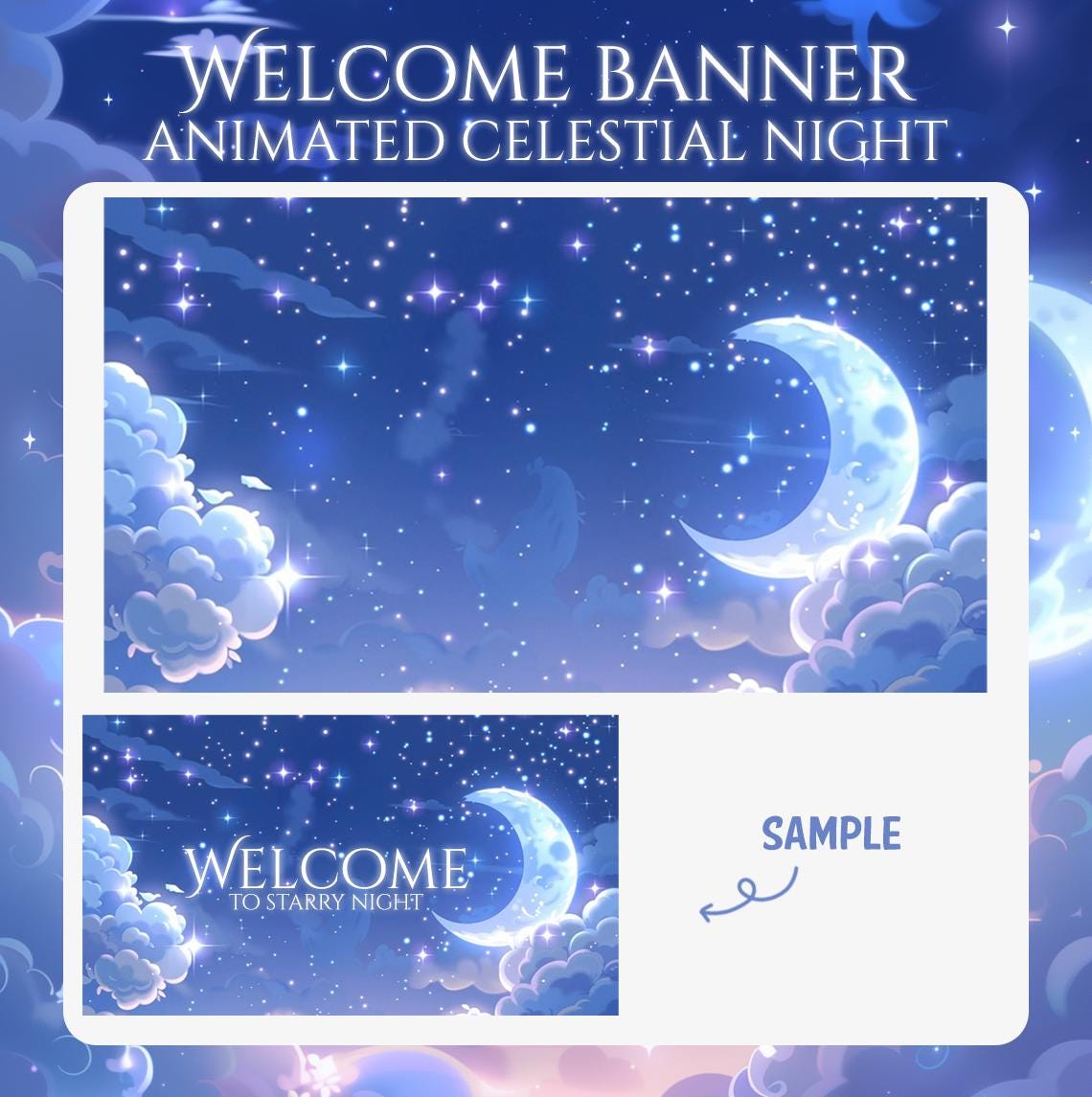 Celestial Night Discord Pack | Dividers | Animated | Invite Banner ...